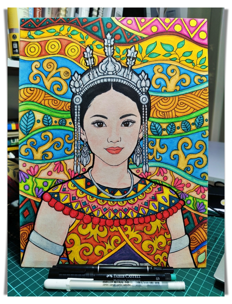 Painting an Iban Woman in Ngepan Indu Iban | Between Chaos and Colour ...